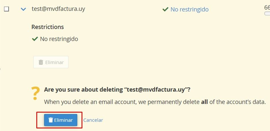 ¿Cómo eliminar casillas de correo de mi hosting con todo su contenido ...
